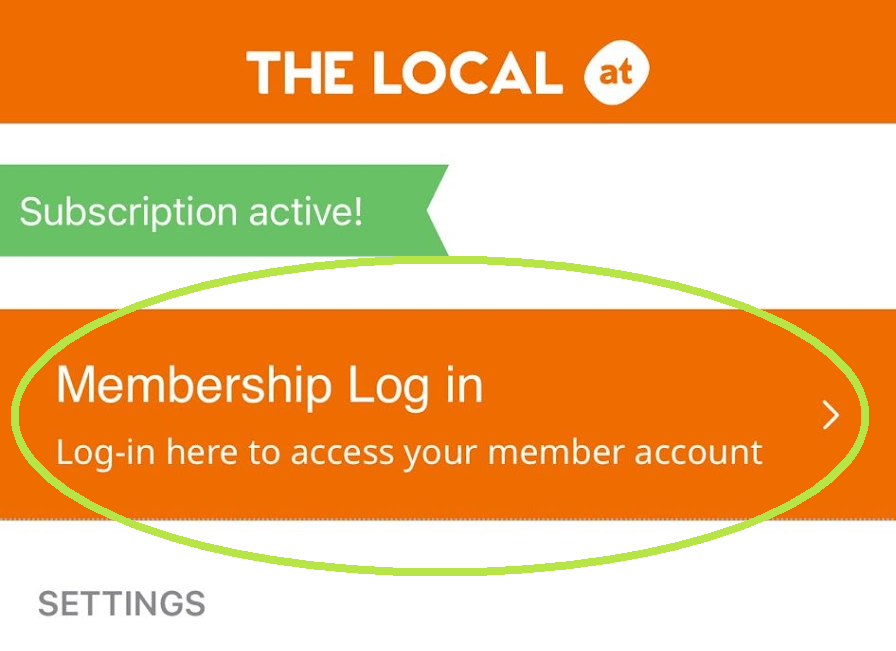 Subscription management in the app. – The Local Help Center